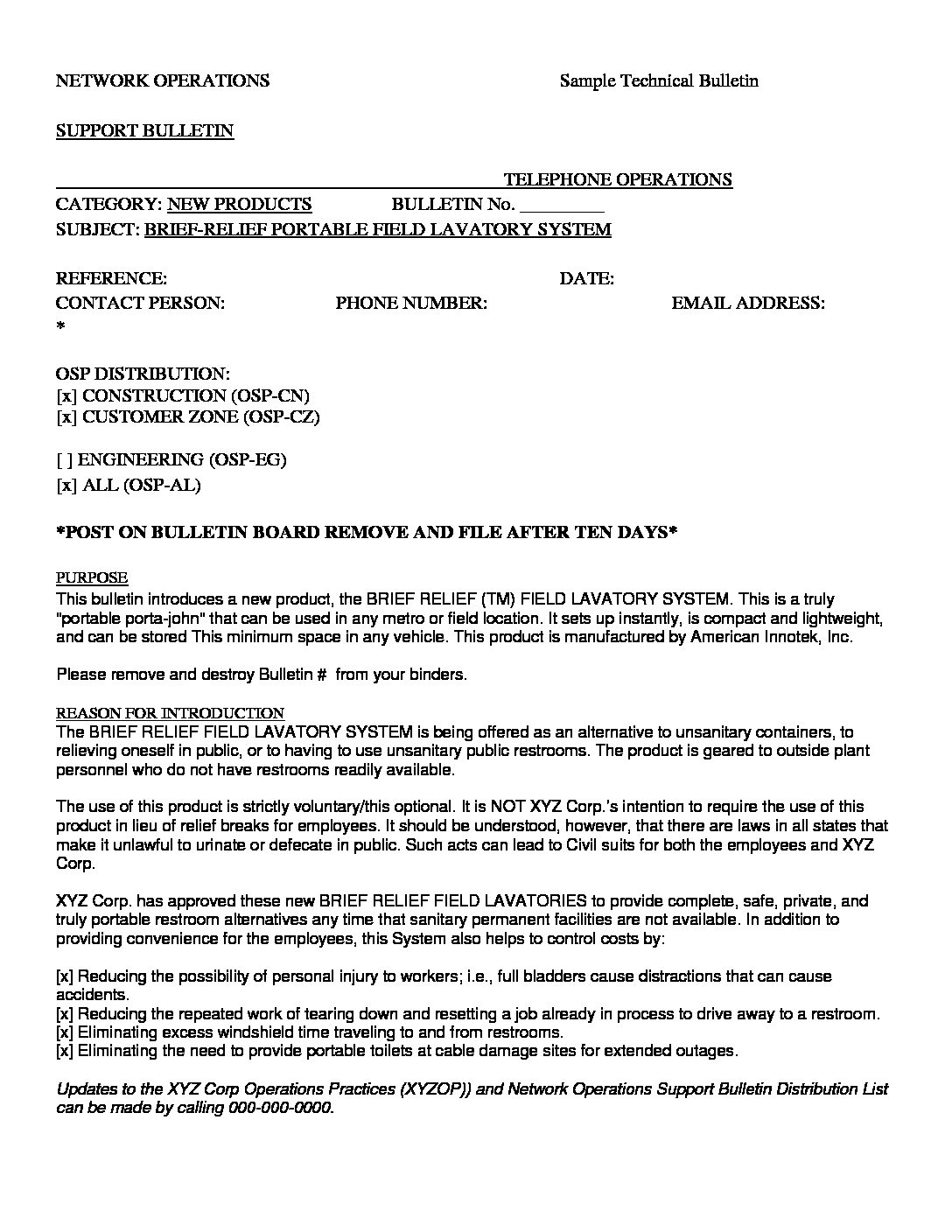 Tech_Bulletin-blank-p1 – Brief Relief